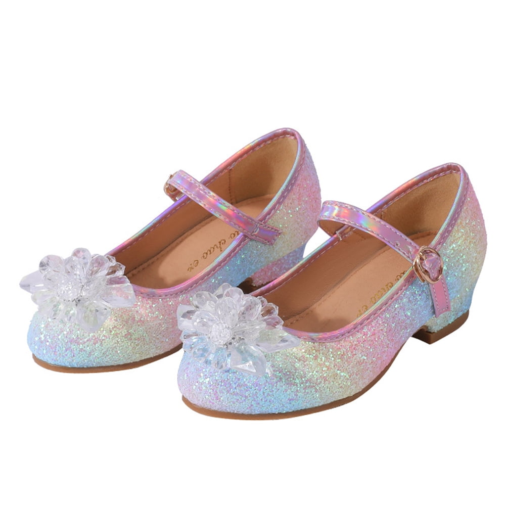 MXIEZI Little Girl Heels//Mary Jane Shoe/ Pink Dress Shoes for Girls ...