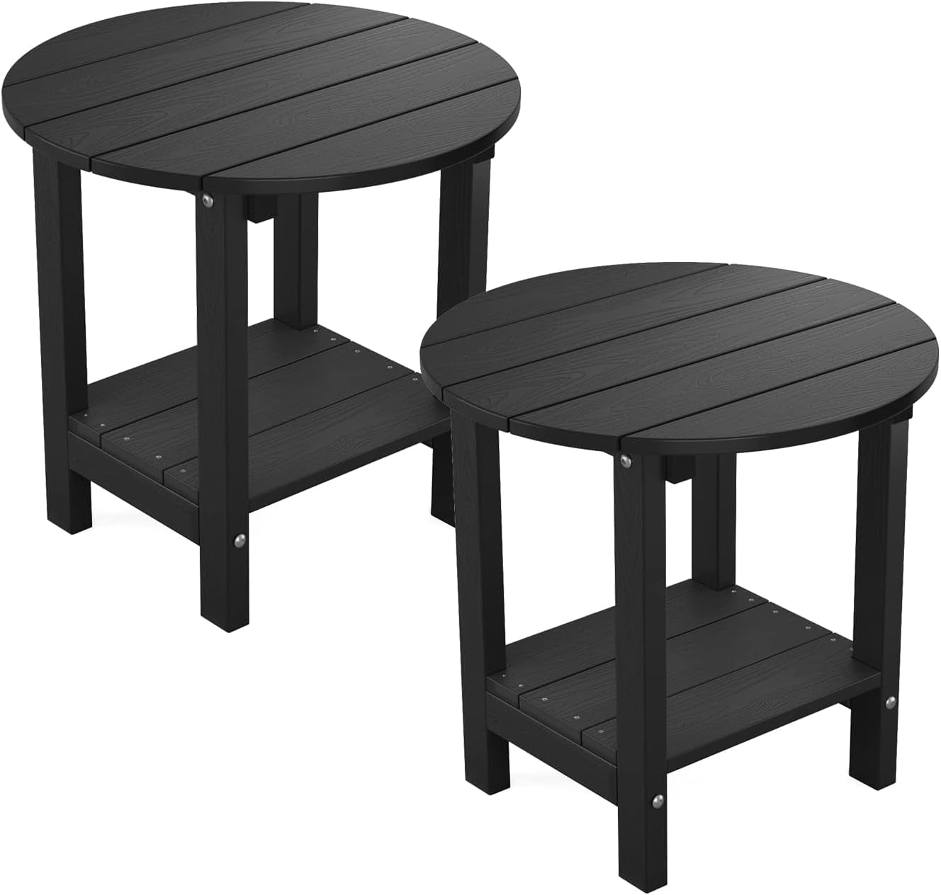 MXIMU Round Outdoor Side Table Adirondack Tables 18 Inch Chairside End ...