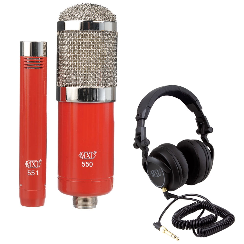 MXL 550/551R Microphone Ensemble with 550 Large Diaphragm and 551R ...