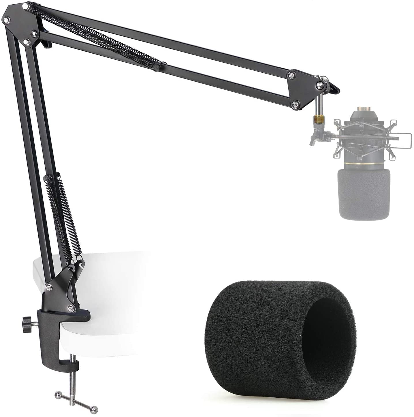 MXL 770 990 Microphone Stand with Pop Filter - Mic Suspension Boom ...