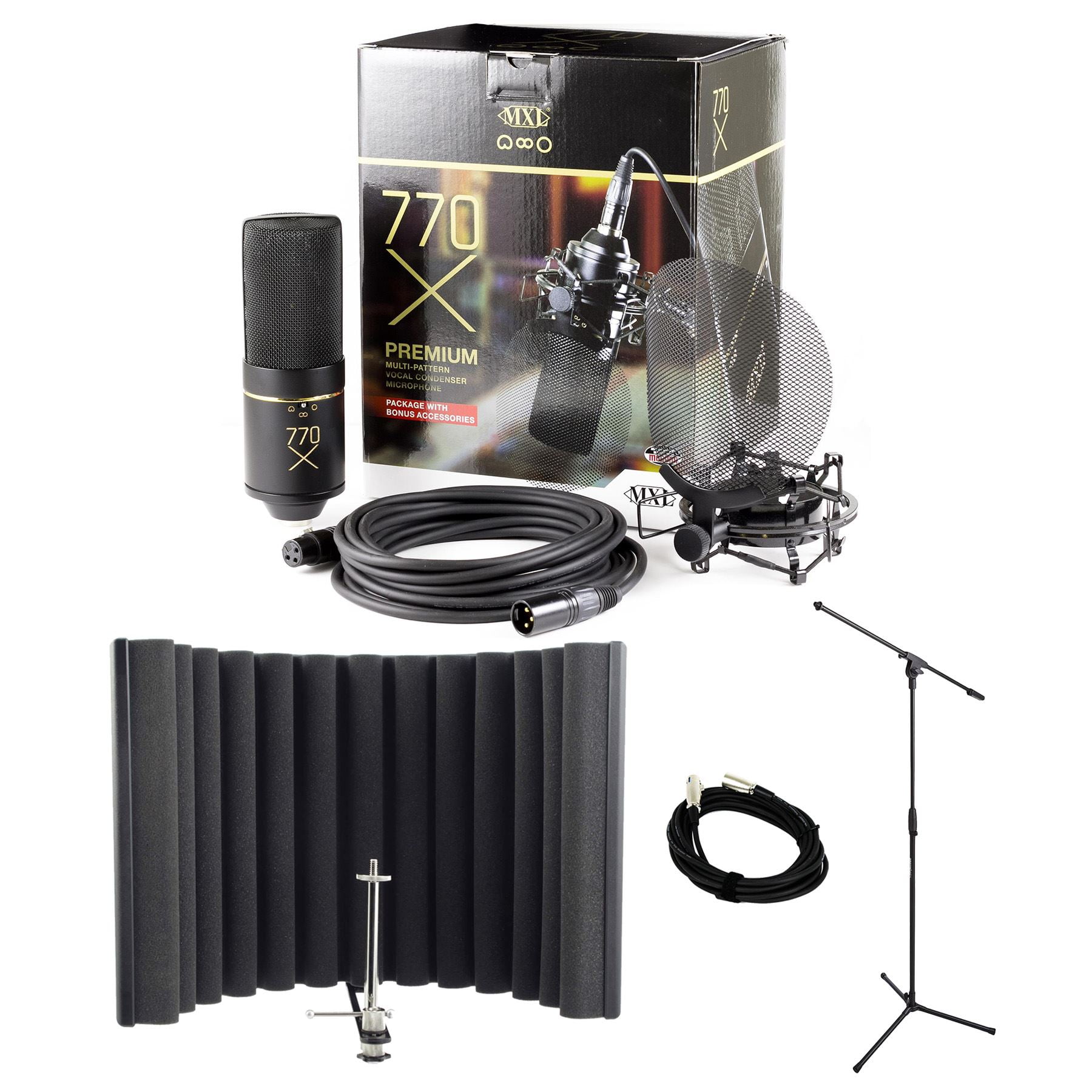 MXL 770X Microphone Package Bundle with sE Electronics RF-X Isolation ...