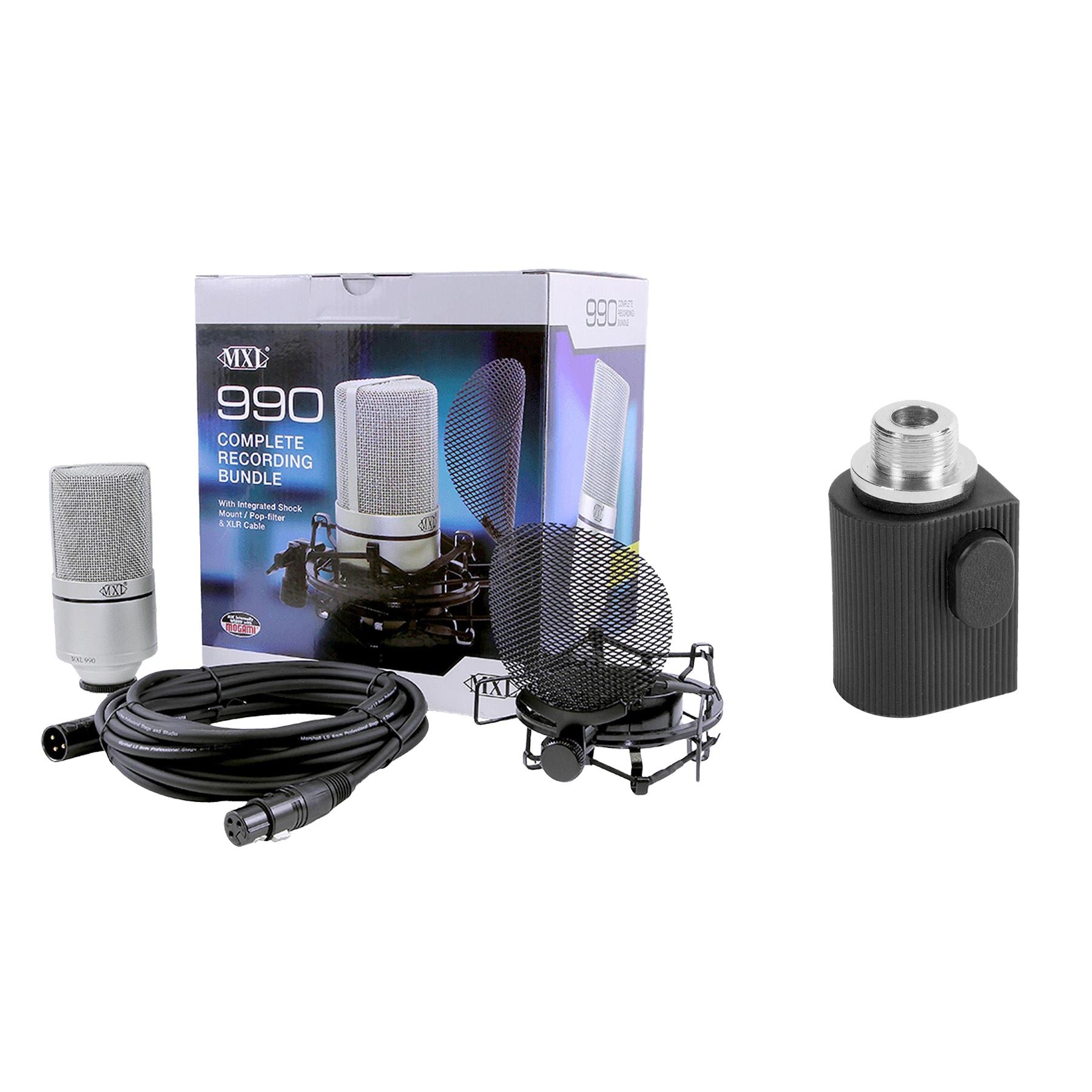 MXL 990 Complete Microphone Recording Bundle with Quick Release Clip - Walmart.com