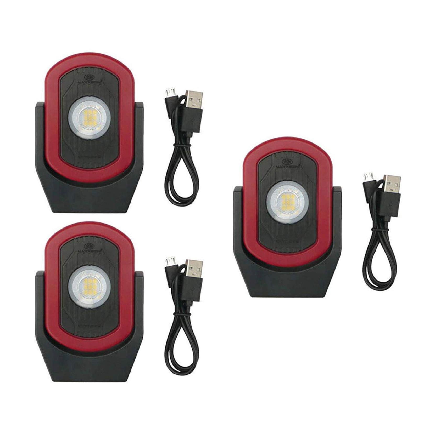 MXN00810 WorkStar Cyclops USB-C Rechargeable LED Work Light, Pack of 3 ...