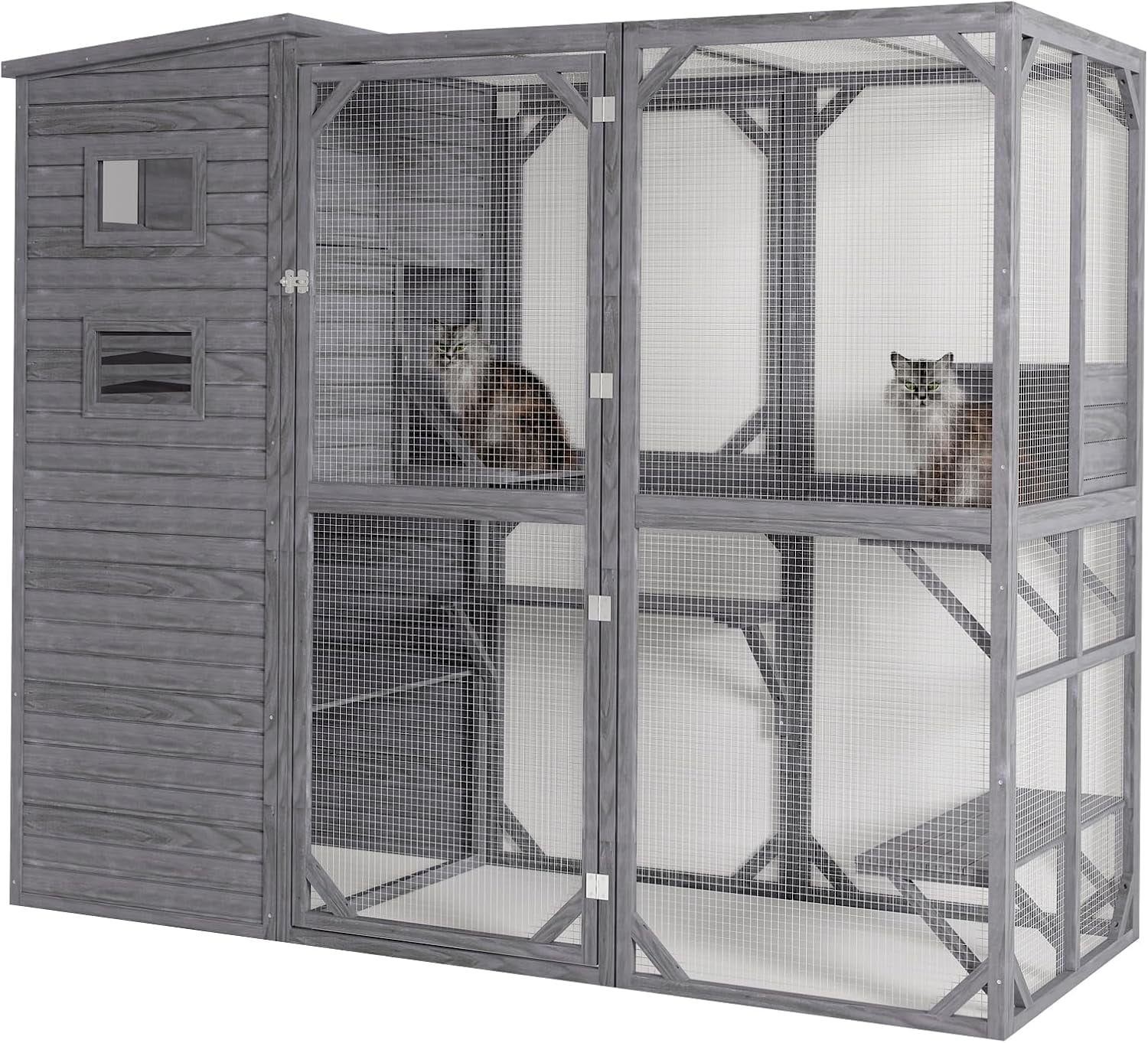 MXSUNH Catio Outdoor Cat Enclosure,Large Weatherproof Cat Houses for ...