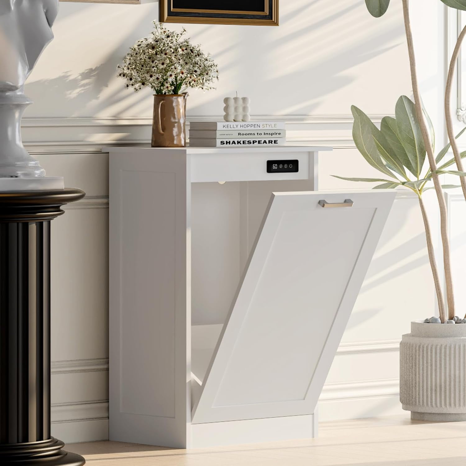 MXSUNH Tilt Out Trash Cabinet with Negative ion and Deodorizing ...