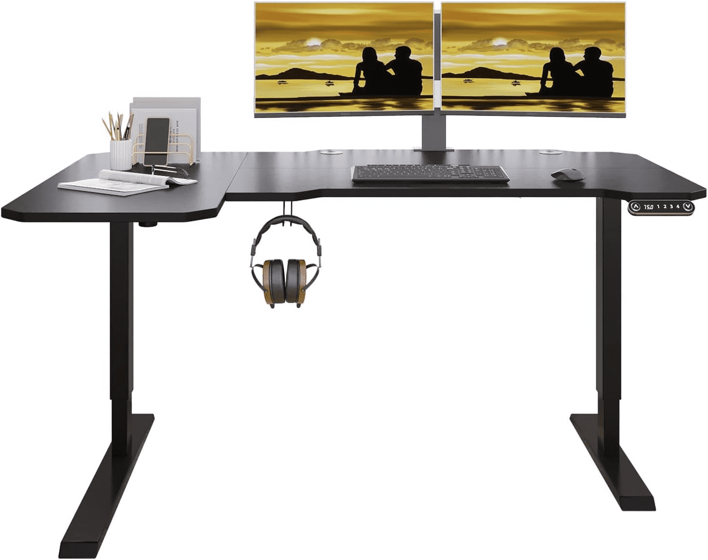 MXTARK Electric Standing Desk（Roller）,Height Adjustable Computer Desk ...