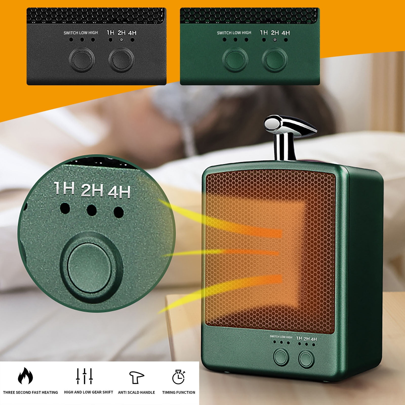 MXTPOV 1000W Space Heater with Timer Setting Portable Heaters for ...