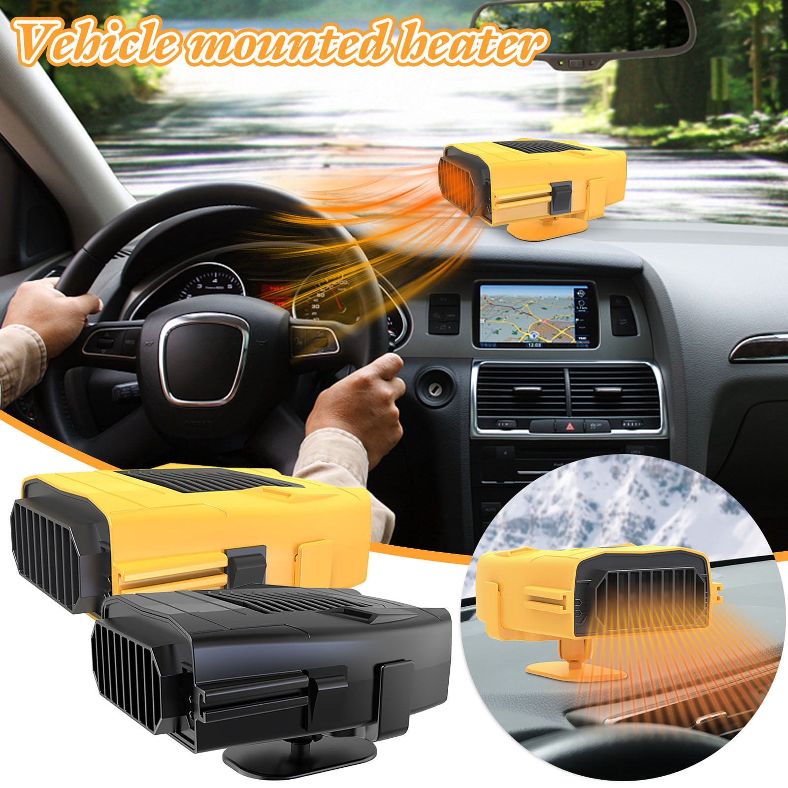 MXTPOV 12V Car Heater Plug into Cigarette Portable Space Heater ...