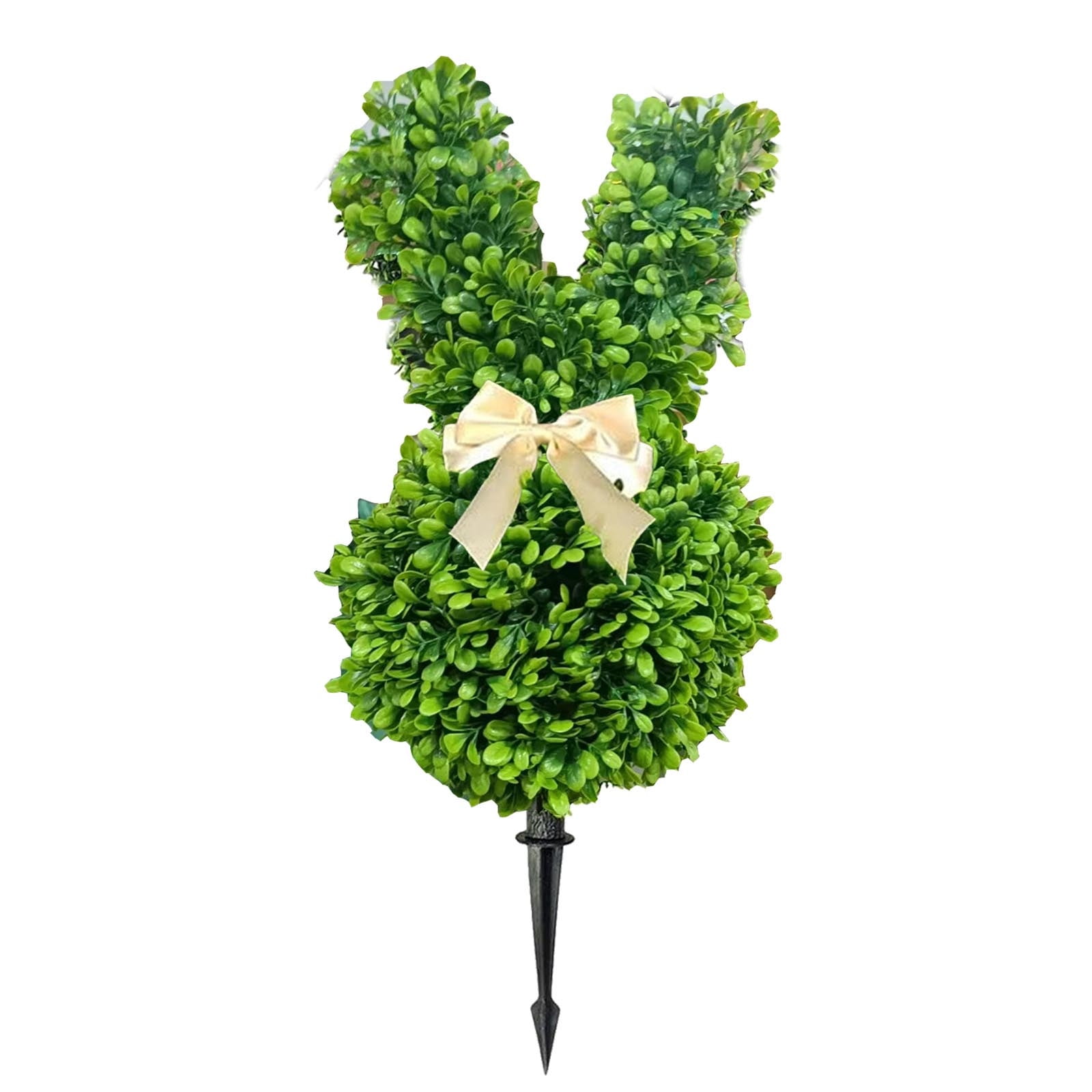 MXTPOV Artificial Bunny Shaped Boxwood Tree Pot, Fake Easter Bunny ...