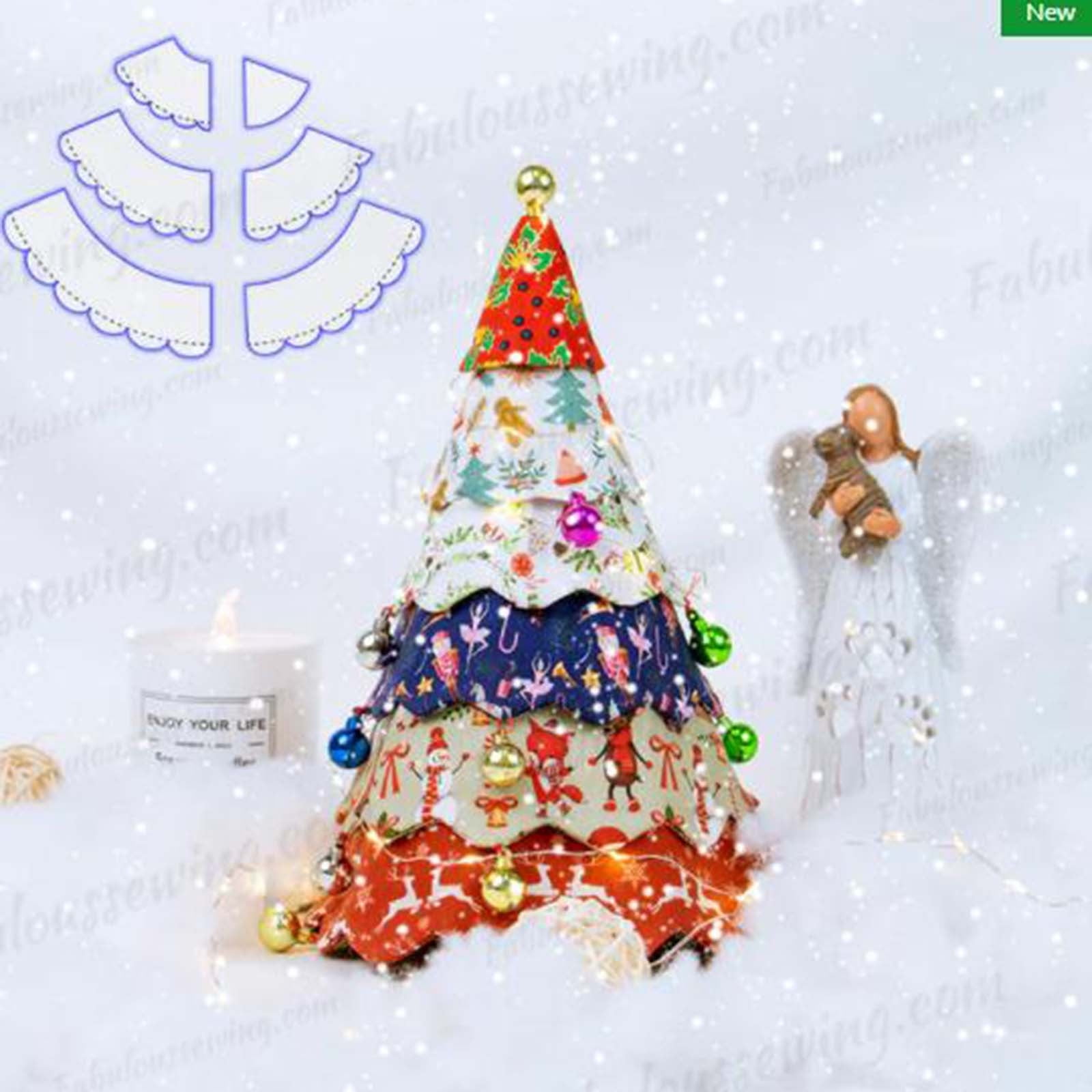 MXTPOV Christmas Tree Sewing Template,Christmas Tree Sewing Patterns ...