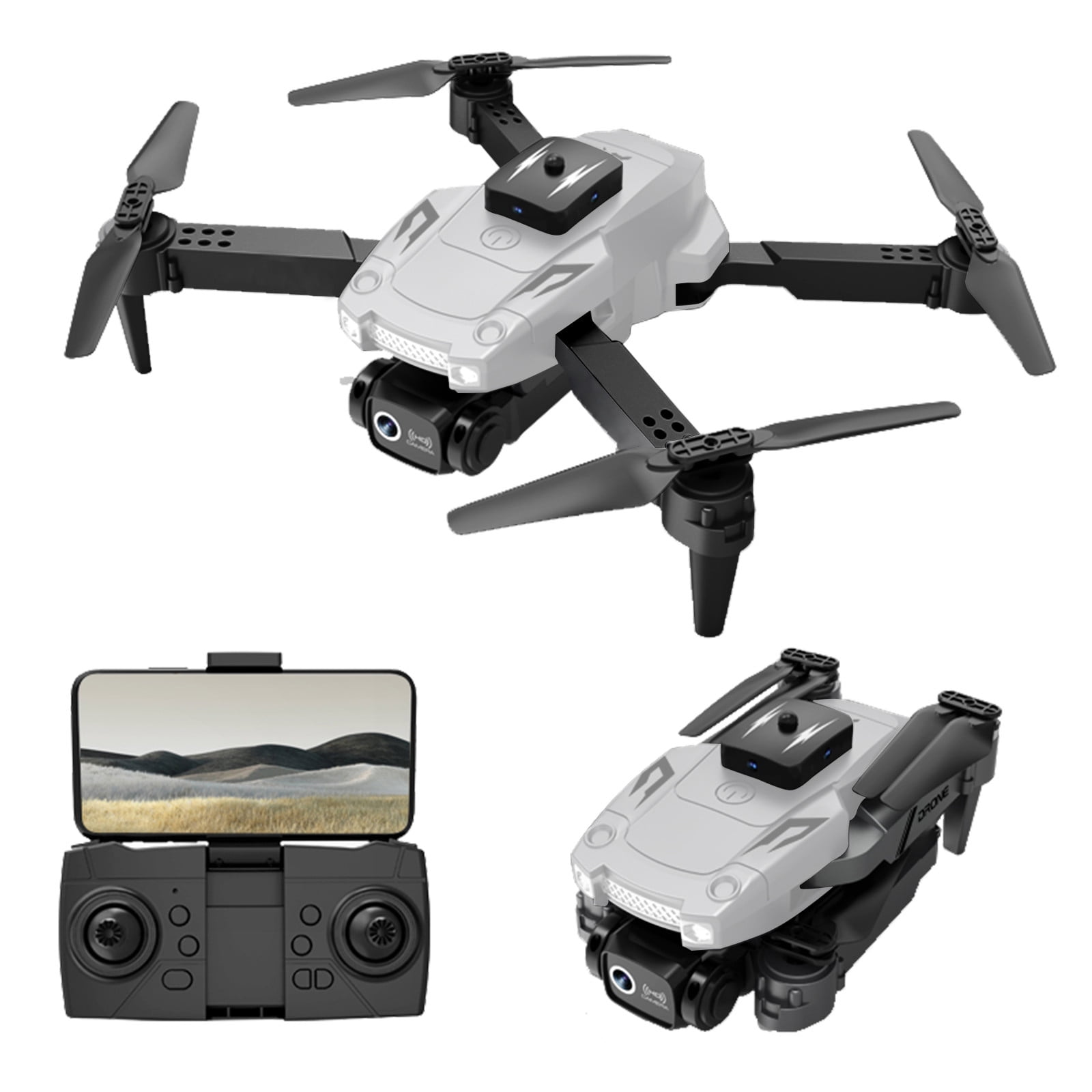 MXTPOV Drone with 1080P Dual Camera, 2.4G WiFi FPV Drone with LED ...
