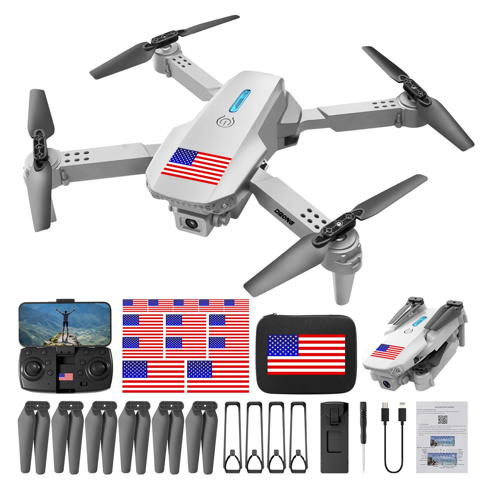 MXTPOV Drone with Dual 1080P HD Camera, FPV Drone Foldable, Altitude ...