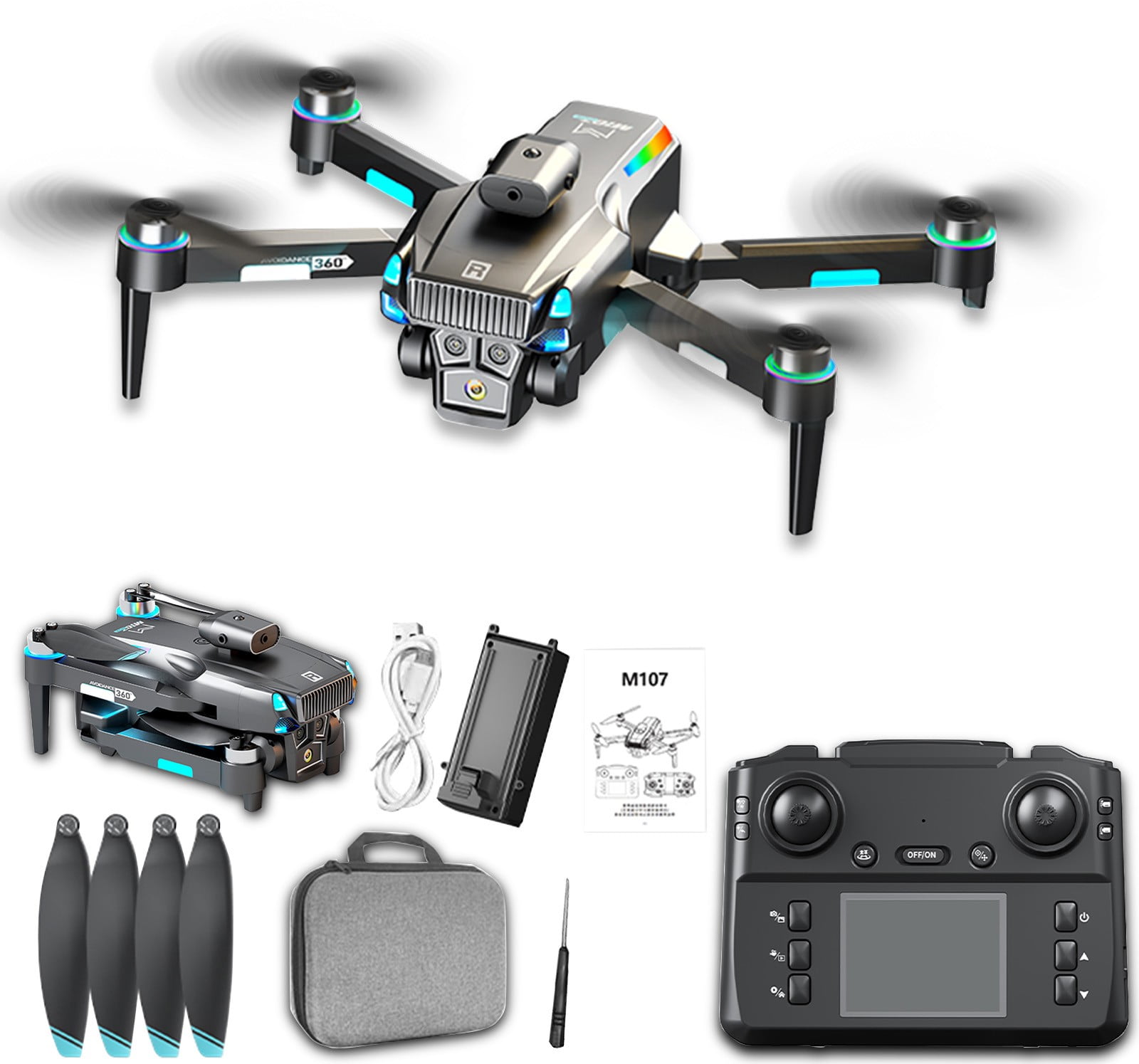 MXTPOV Drone with ESC Camera and Screen Display, Brushless Motor Drones ...
