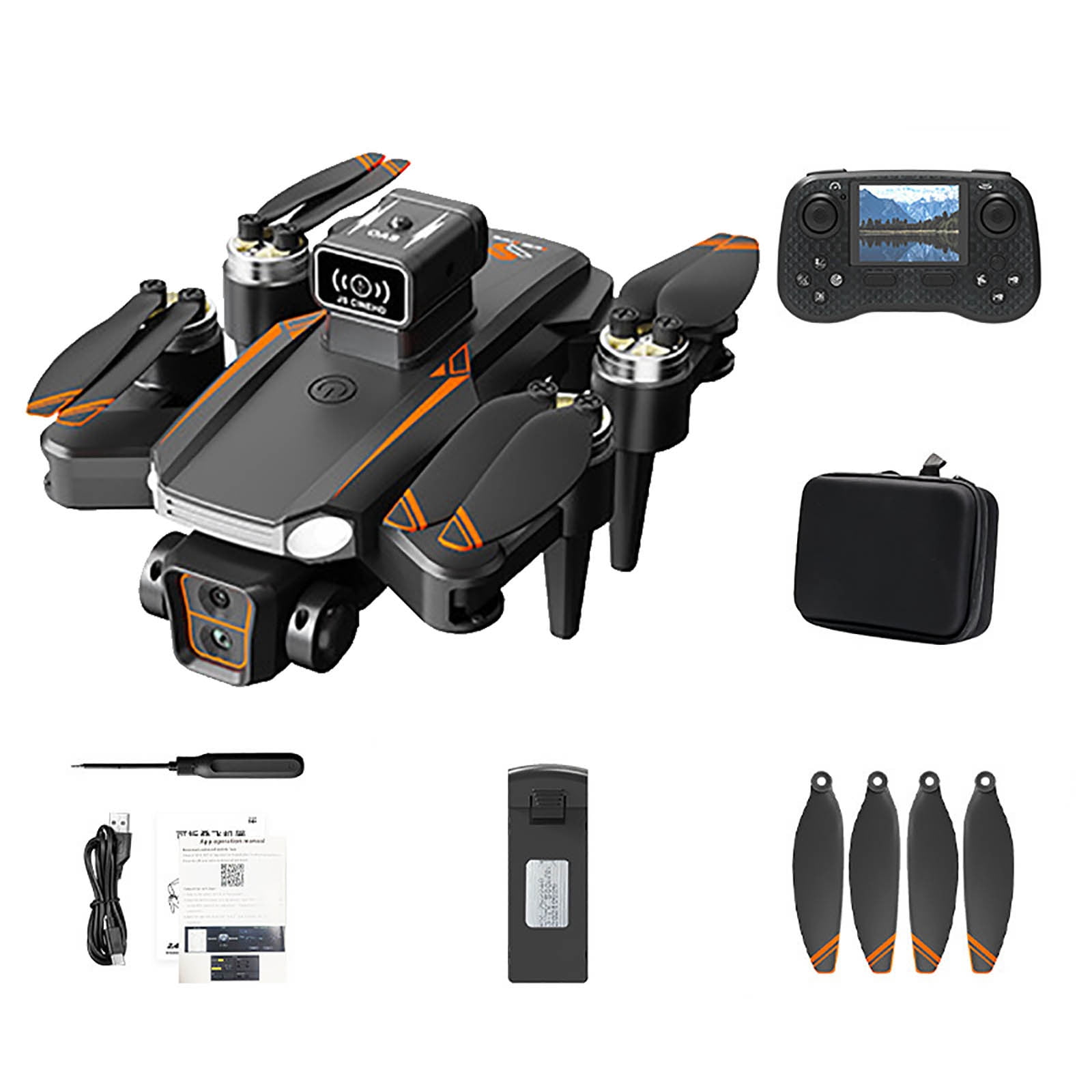 MXTPOV Drones with Camera for Adults 4k, Brushless Motor Drone with ...