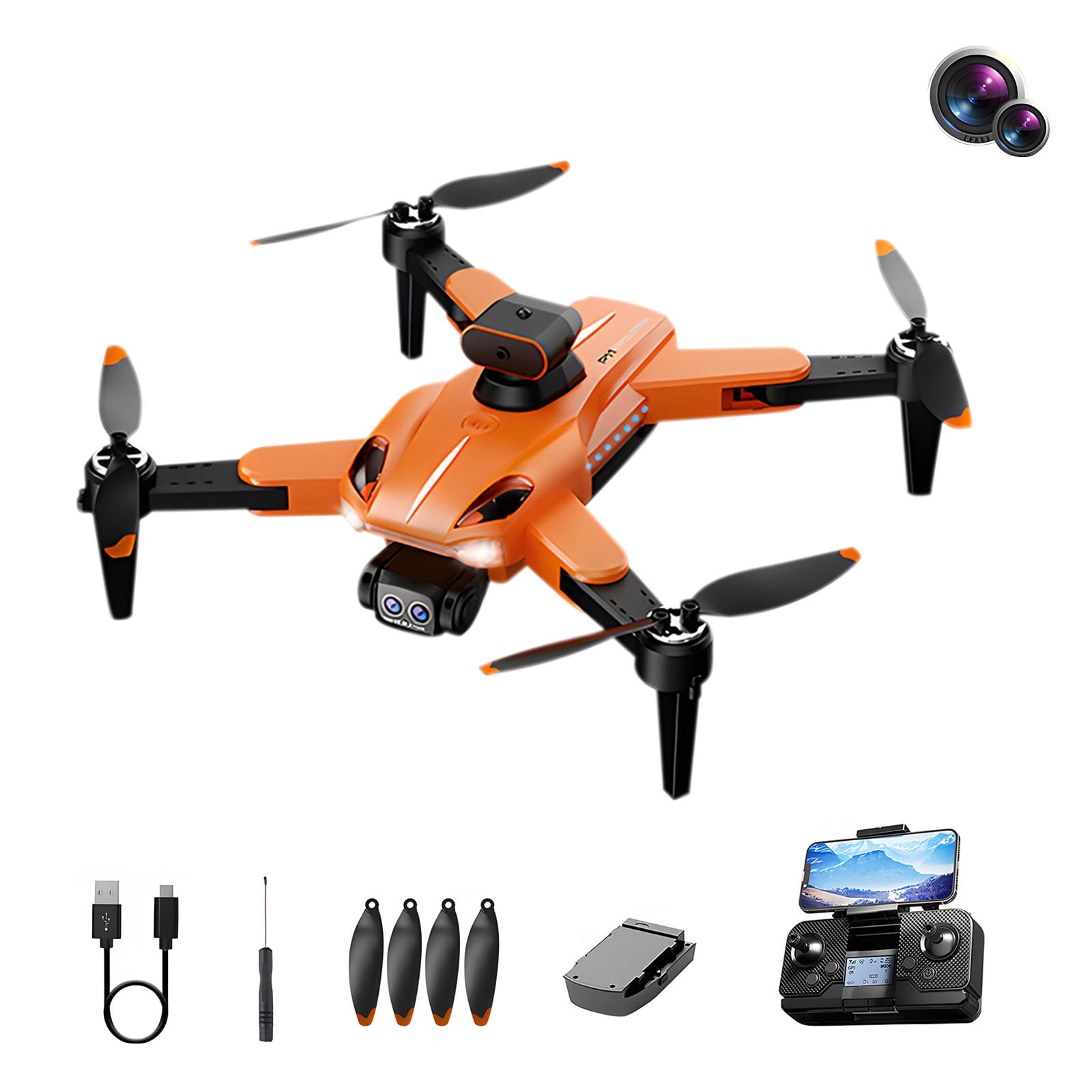MXTPOV Drones with Camera for Adults 8k, Brushless Motor Drone with ESC Camera, Optical Flow ...