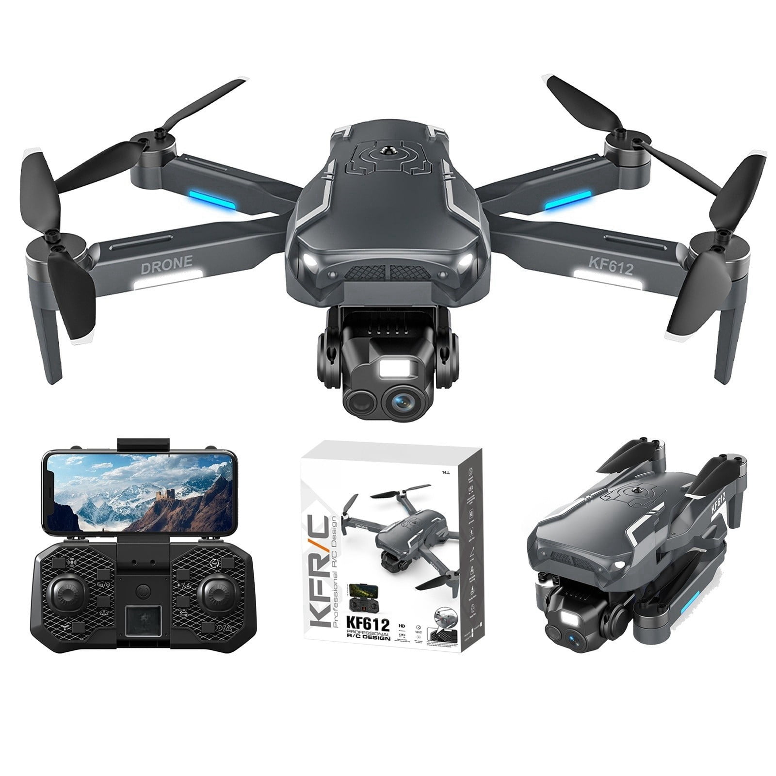 MXTPOV FPV Drone with Dual ESC Camera 4K, Brushless Motor Drones with ...