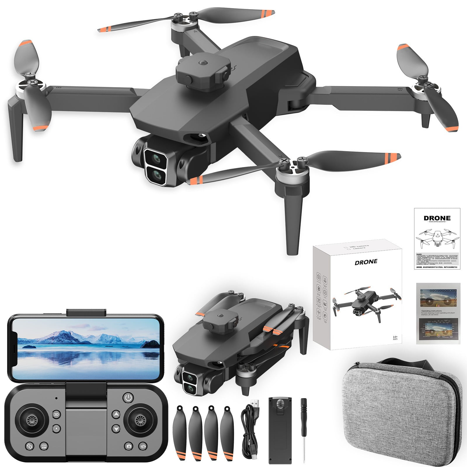 MXTPOV FPV Drone with Dual ESC Camera, 2.4G Brushless Motor Drone ...