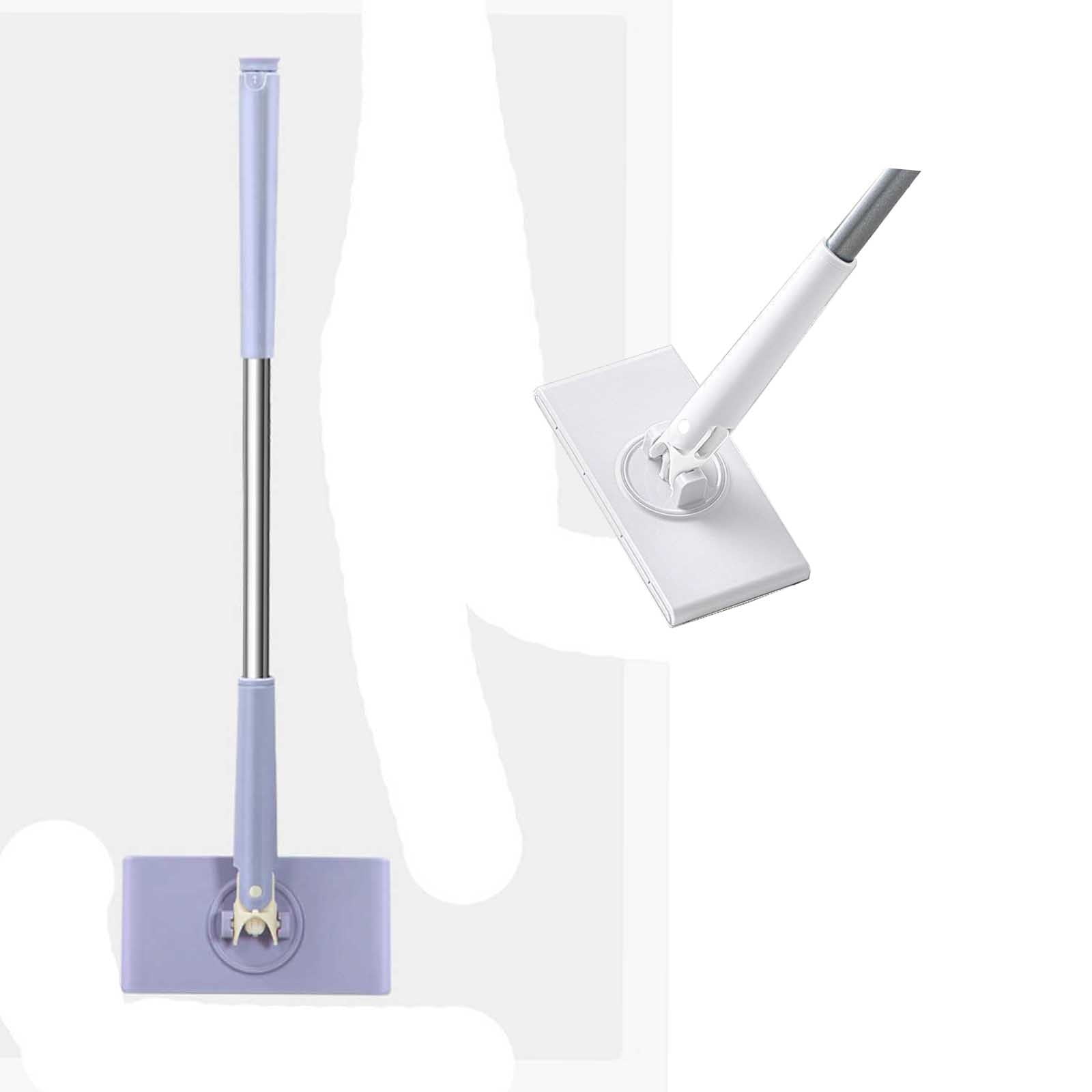 MXTPOV Floor Mop Semi-automatic Clip-on Dust Mop Household Lazy ...