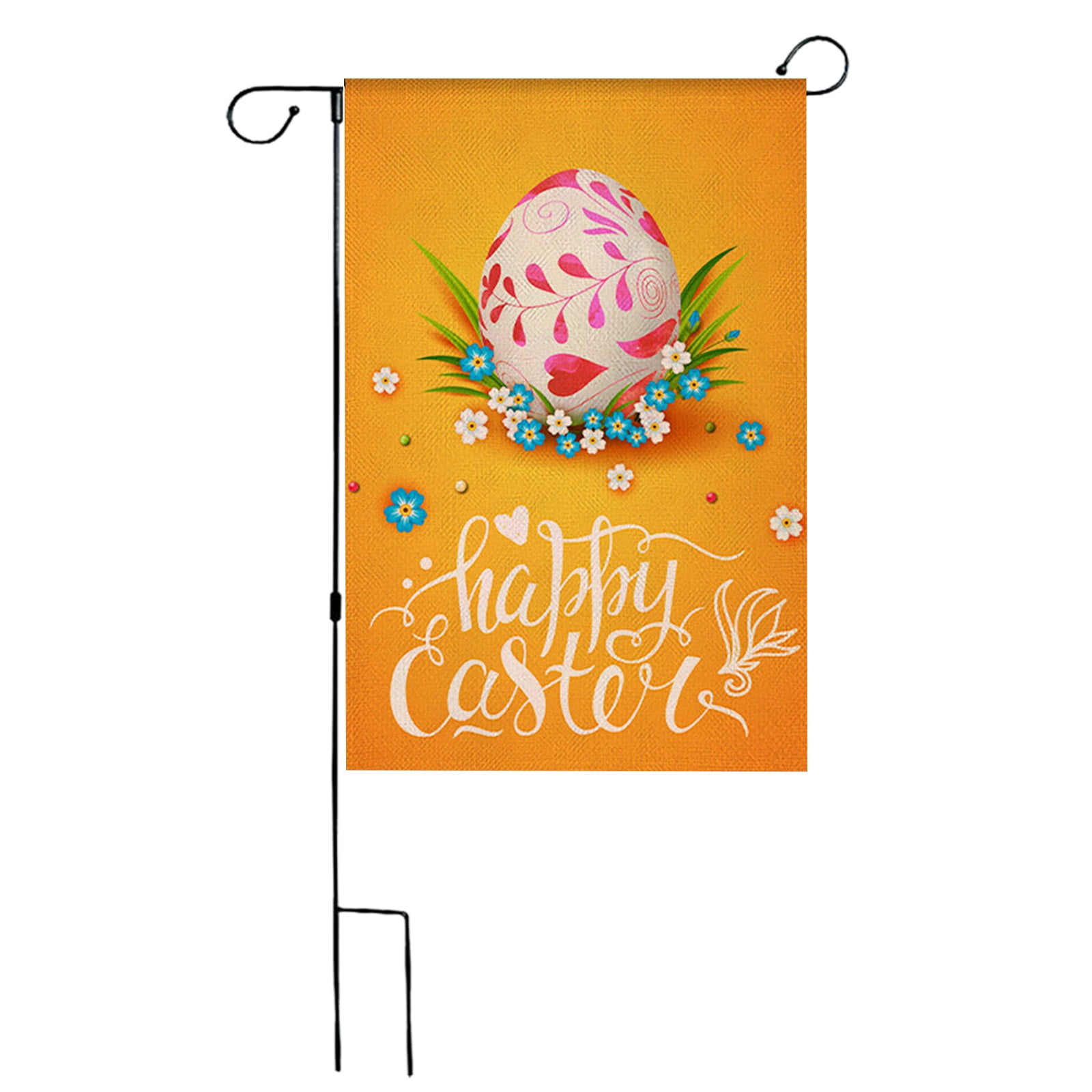 MXTPOV Happy Easter Garden Flags, Cute Bunny Easter Eggs Pattern Garden ...