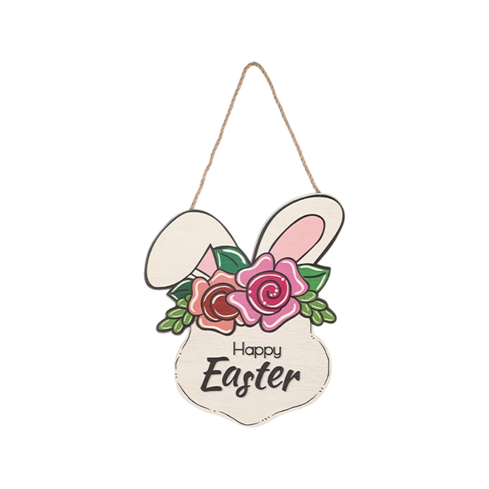MXTPOV Happy Easter Wooden Signs, Cute Bunny Easter Baskets Pattern ...