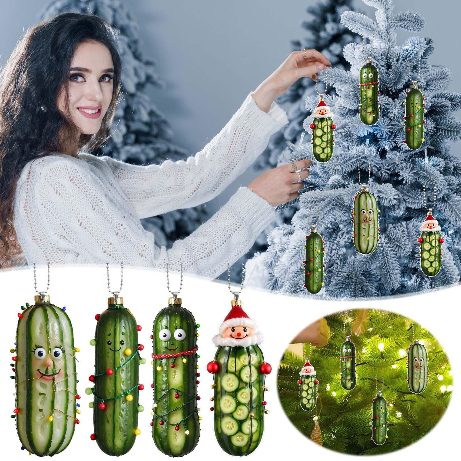 MXTPOV Mini Cucumbers Christmas Decorations, Creative Cute Cucumber ...