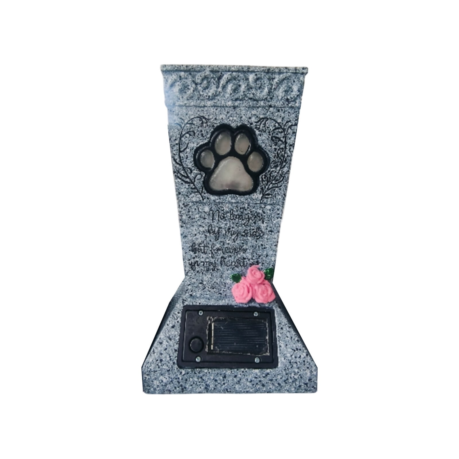 MXTPOV Solar Cemetery Grave Vase with LED Lights, Headstones Vases ...