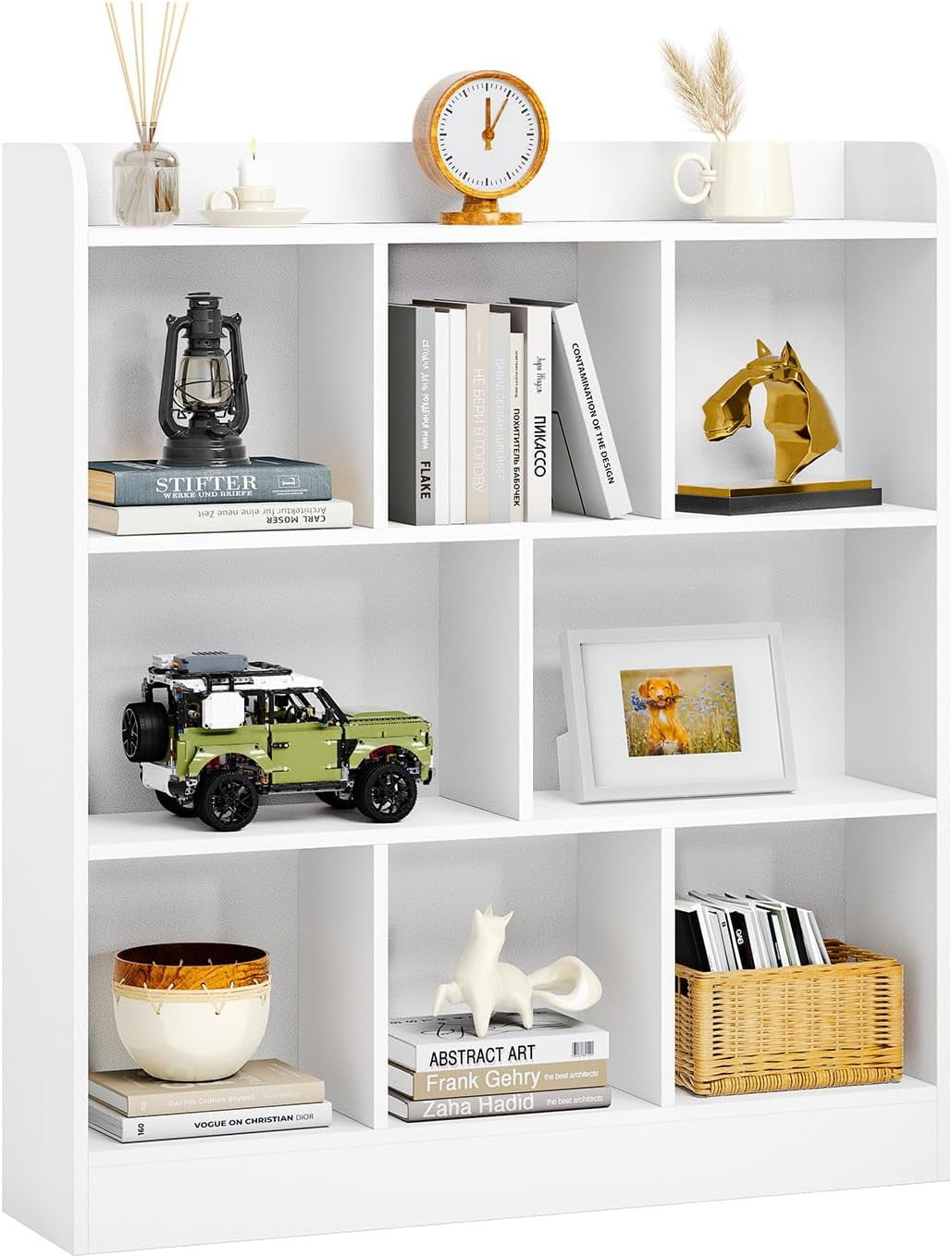 MXV 5 Cube Open Shelf Bookcase, Cube Storage Organizer, Wood Display ...