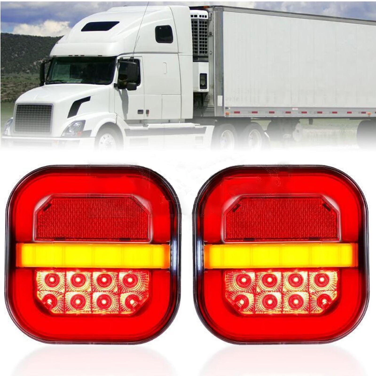 MXWFDY Wireless Trailer Lights,IP67 Waterproof LED Magnetic Towing Tail ...