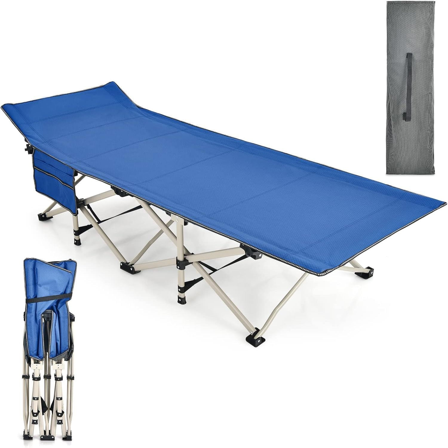MXXF Camping Cot, 882 LBS Folding Camping Cot for Adult with Carry Bag ...