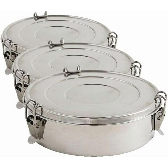 MY 1.5Qt Stainless Steel Flan Mold with Lid, Round Baking Pan for Flan ...