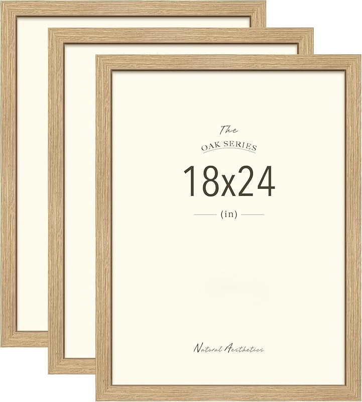 MY 16x20 Solid Wood Poster Frames for Wall, Natural Oak Picture Frame 3 ...