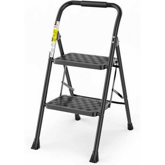 MY 2 Step Ladder, Step Stool for Adults,2 Step Ladder Folding Step ...
