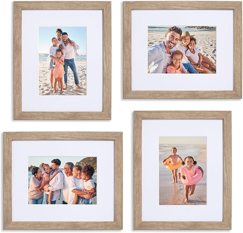 MY 9 Piece Gallery Wall Frame Set, 12x12 in. Matted to 8x8 in. (Light ...
