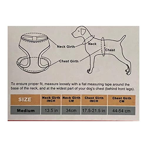 MY BESTIE Soft Breathable MESH Dog Harness Vest Medium RED and Black ...