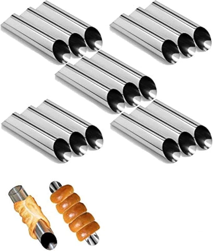 MY Cannoli Tubes, 5 inch Large Stainless Steel Cannoli Forms Non-stick ...