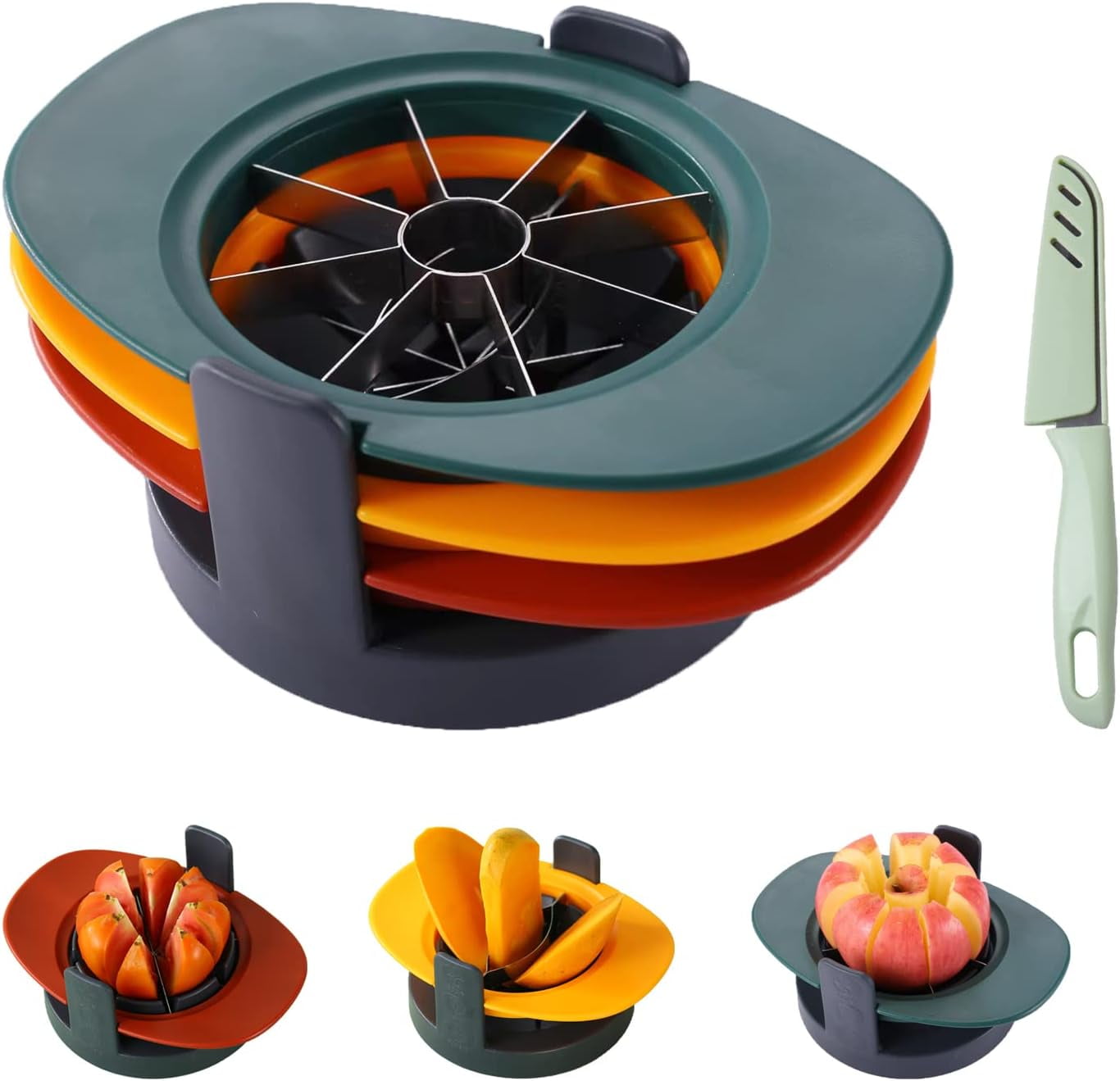 MY Fruit Slicer, 4 in 1 Mango Core Slicer with Vegetable Peeler and ...