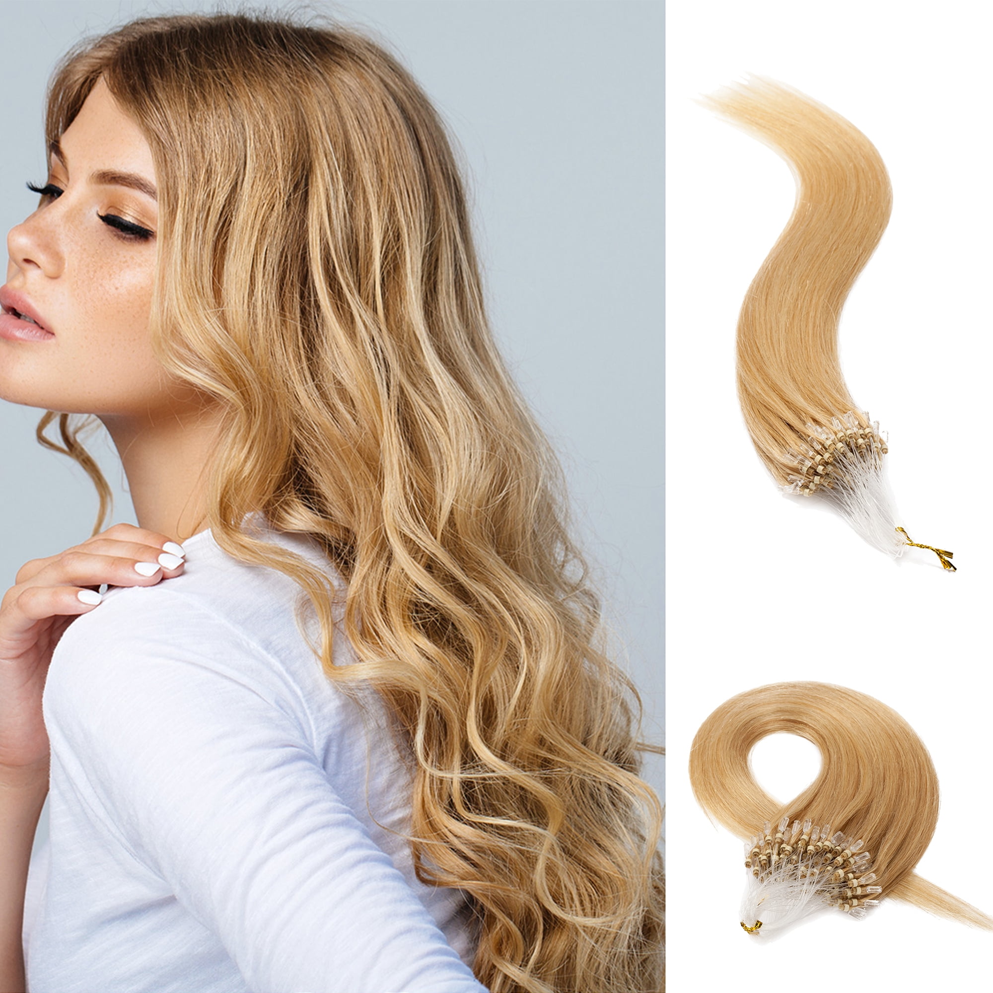 MY-LADY 100% Human Hair Extensions Remy Real Natural Hair Hairpiece ...