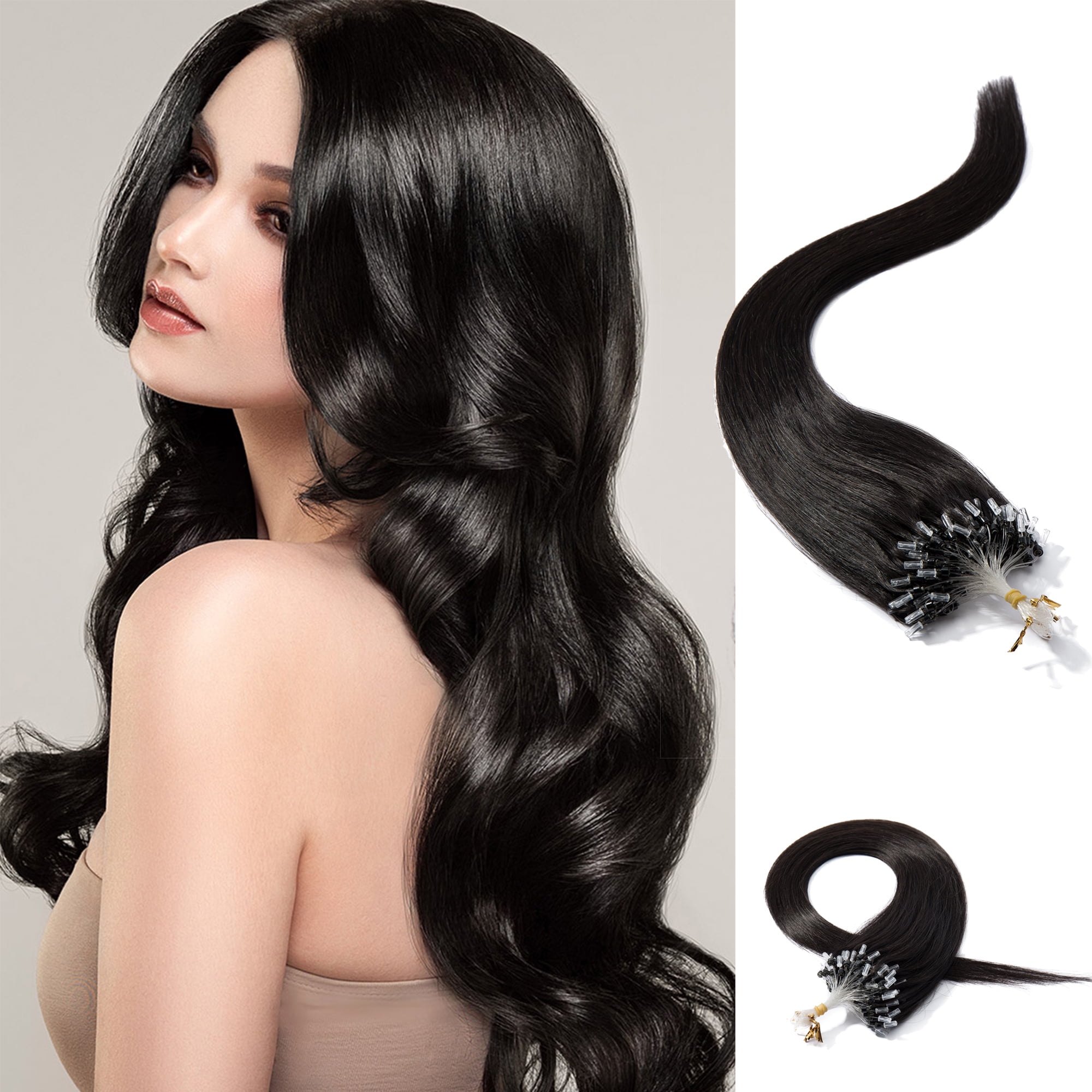 MY-LADY 100% Human Hair Extensions Remy Real Natural Hair Hairpiece ...