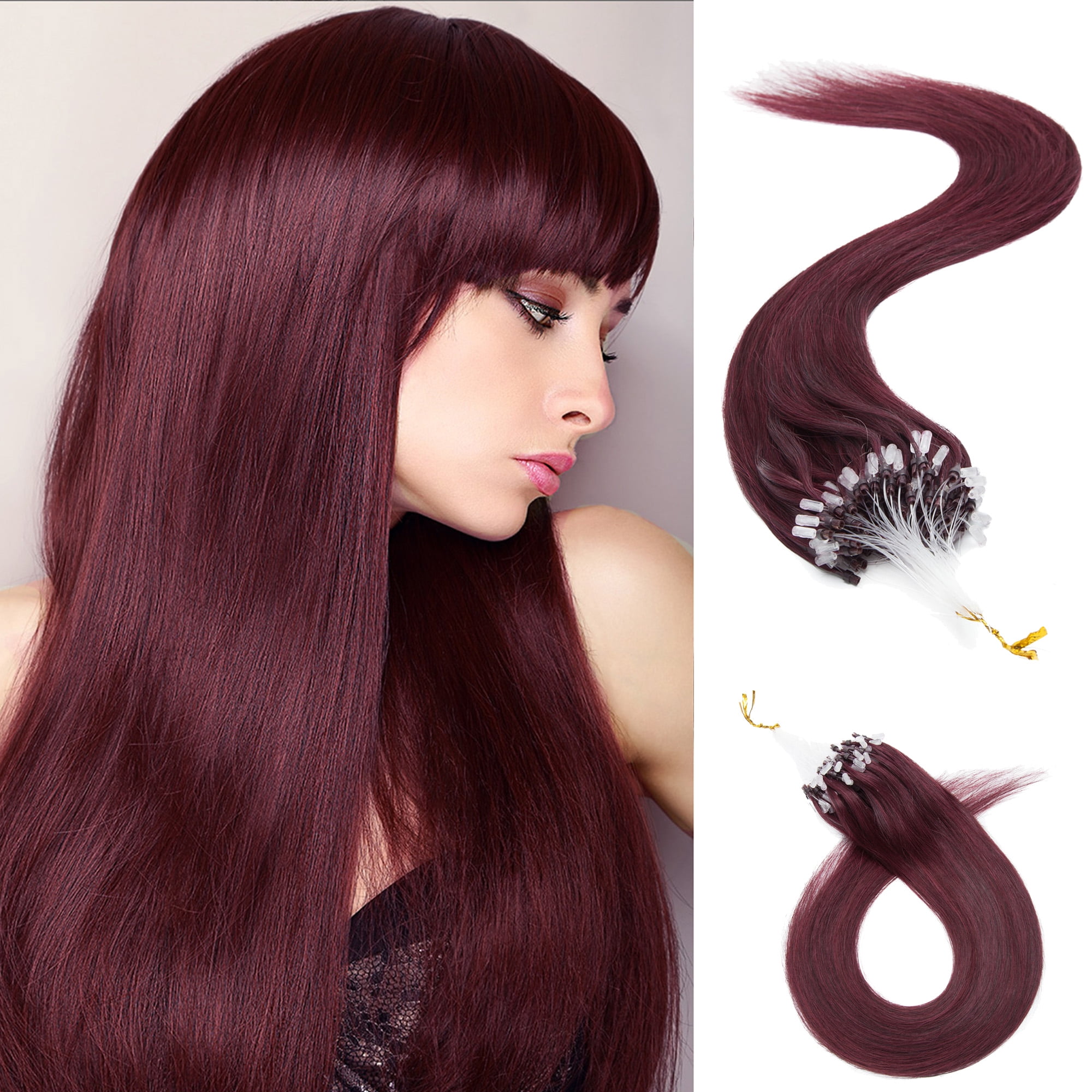 MY-LADY 100% Human Hair Extensions Remy Real Natural Hair Hairpiece ...