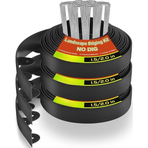 4 Pack Steel Landscape Edging Rust-Resistant 40x6 Inch Garden Borders ...