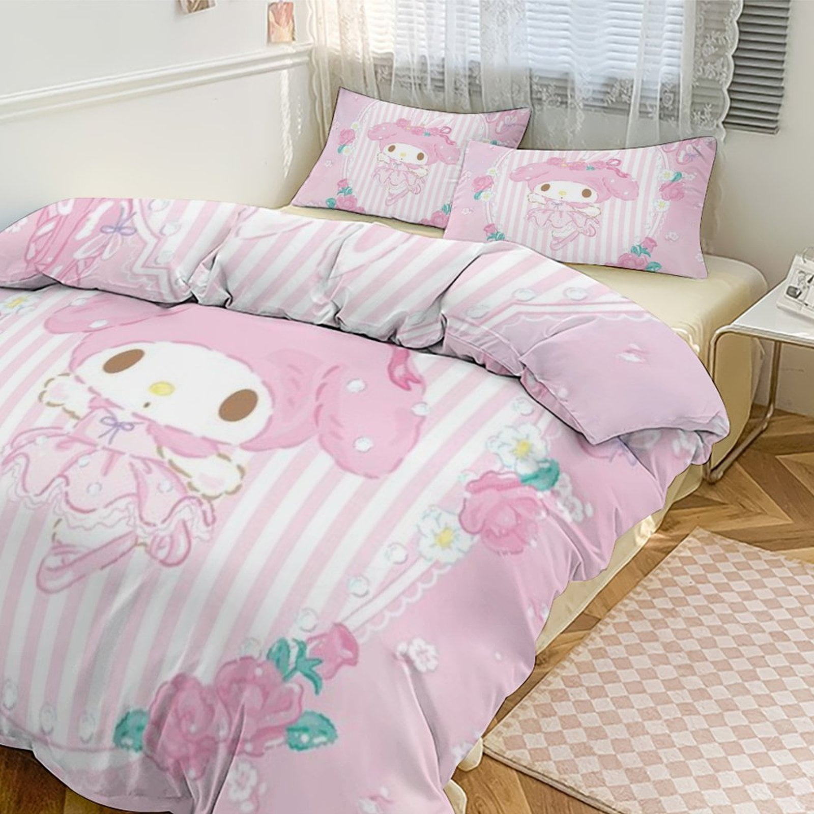 MY MELODY Bedding Set Anime Three-piece for Boys Girls Teens Full ...