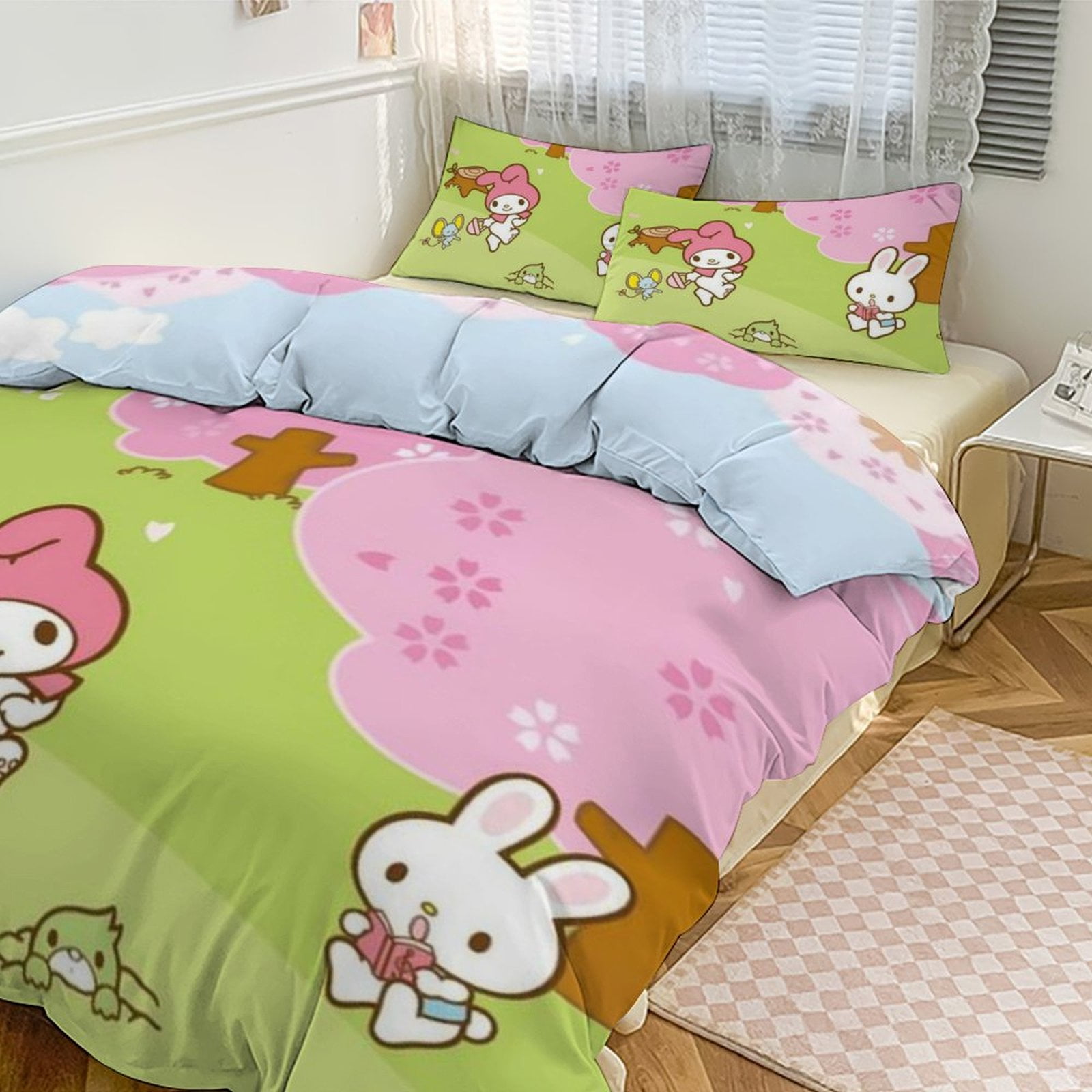 MY MELODY Bedding Set Anime Three-piece for Boys Girls Teens Twin ...