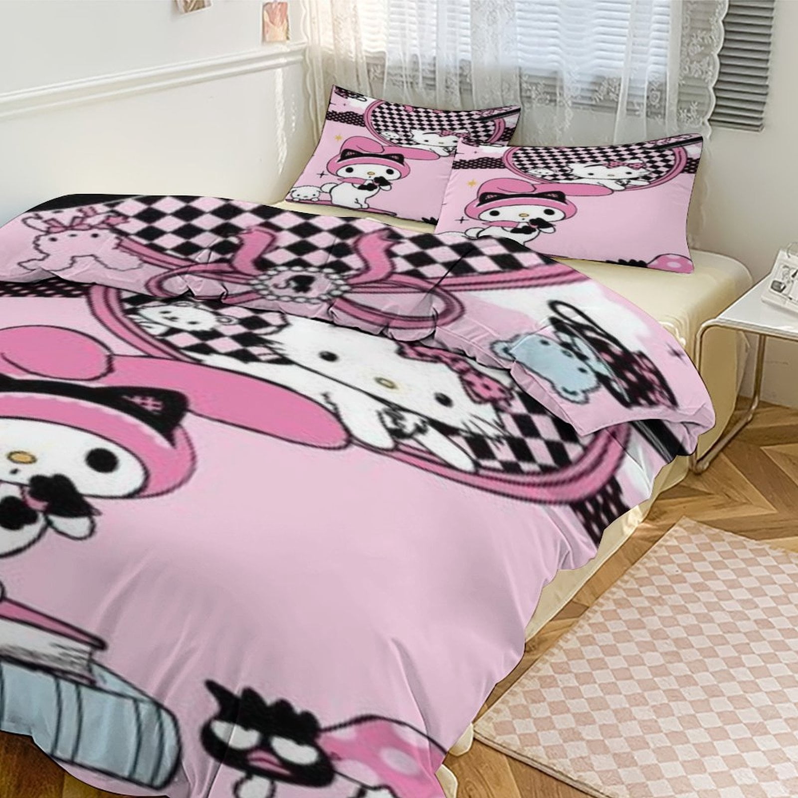 MY MELODY Kids Bedding Set 3 Piece Set Cartoon Double-sided Printing ...