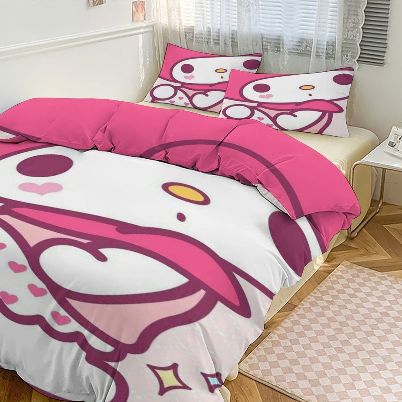 MY MELODY Kids Bedding Set 3 Piece Set Cartoon Double-sided Printing ...