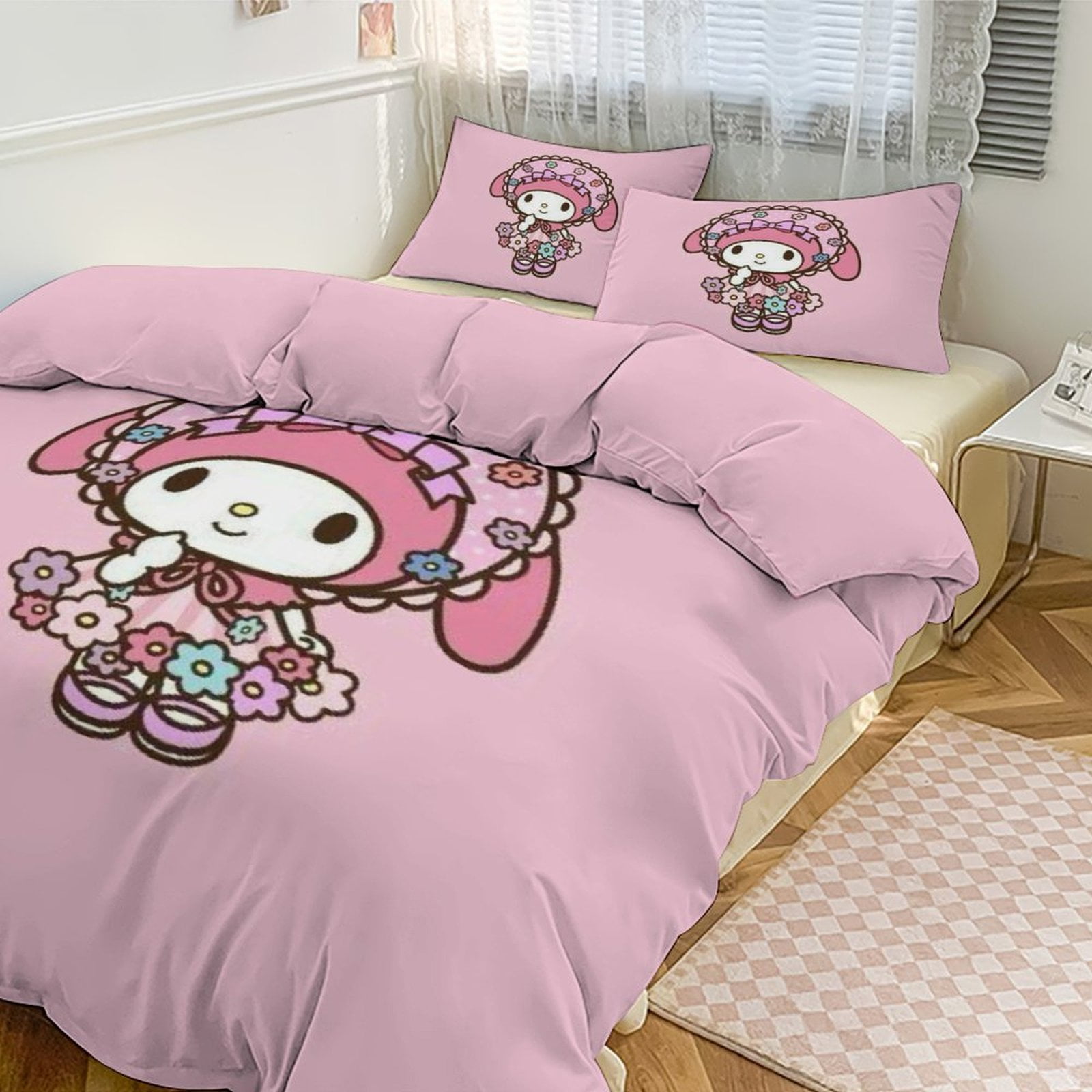 MY MELODY Kids Twin Bed in a Bag, Comforter and Sheets,Cartoon ...