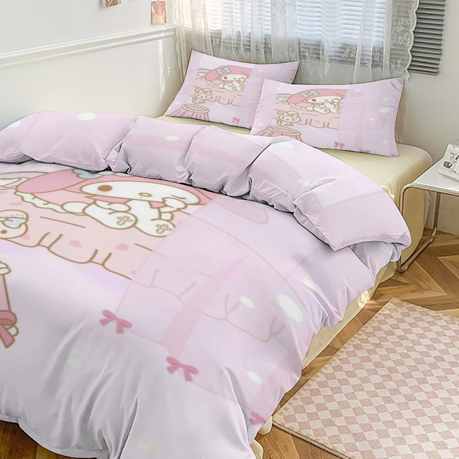 MY MELODY Kids Twin Bed in a Bag, Comforter and Sheets,Cartoon ...