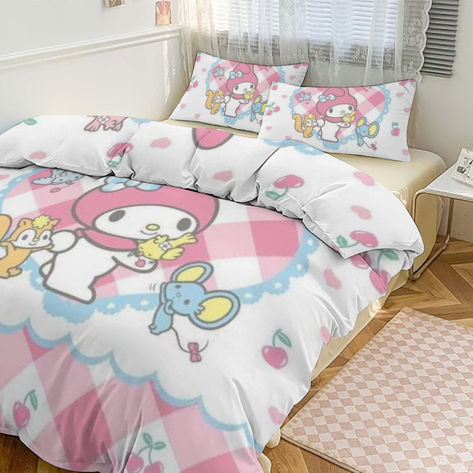 MY MELODY Kids Bedding Set 3 Piece Set Cartoon Double-sided Printing Twin - Walmart.com
