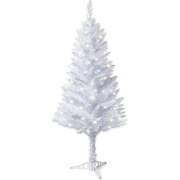 MY Small Christmas Tree with 70 LED Lights, 4ft Prelit Artificial ...