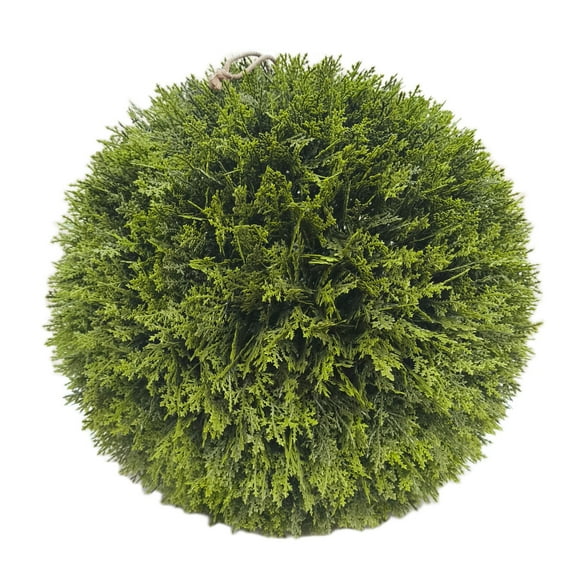 My Texas House 21" Artificial Evergreen Cyprus Ball - Walmart.com
