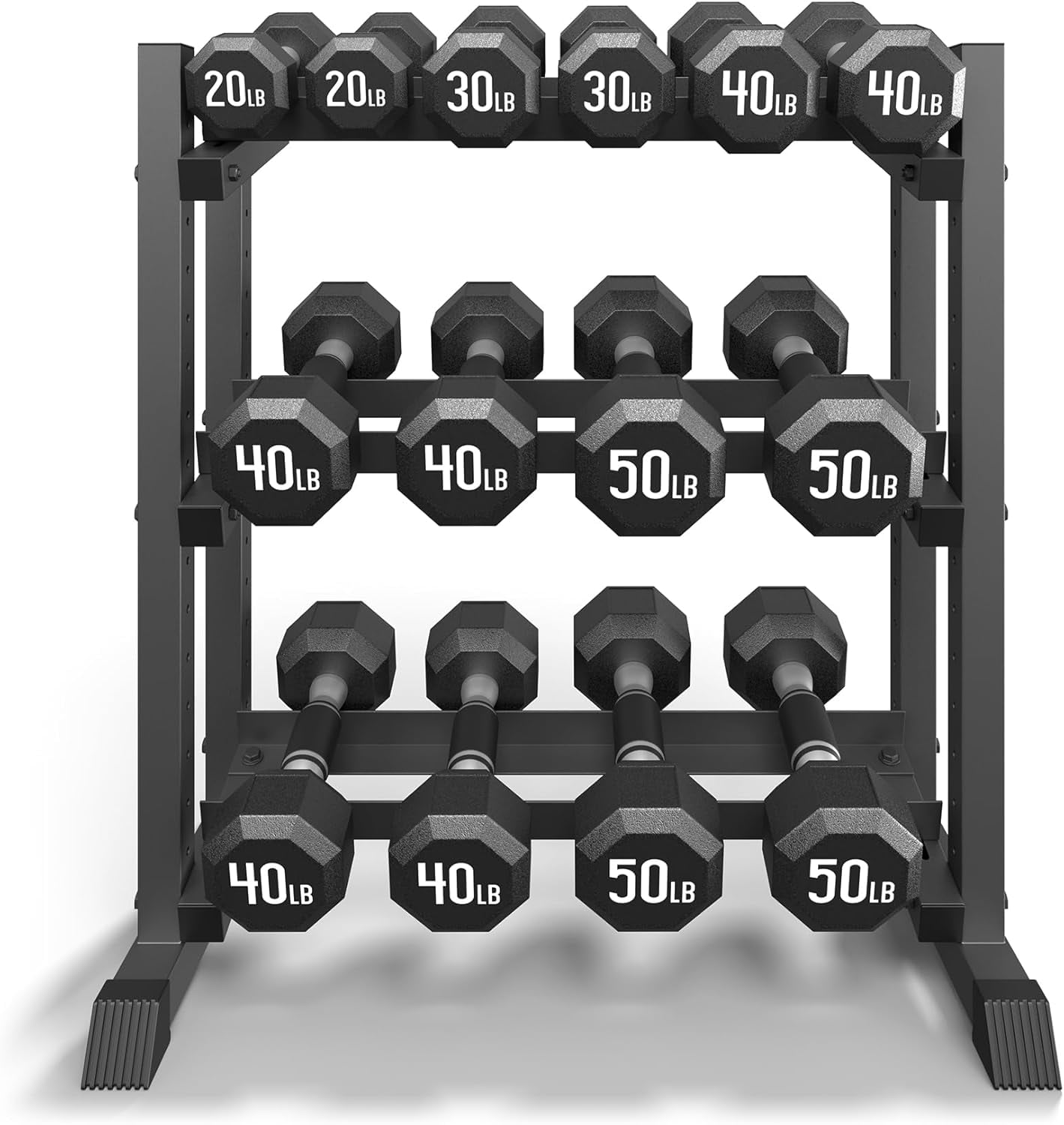 MY3-Tier Dumbbell Rack – 1100LB Capacity Adjustable Weight Rack for ...